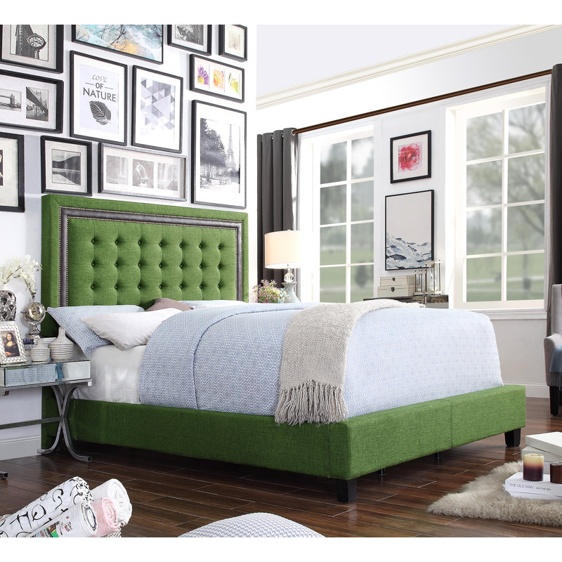 Rawley tufted upholstered standard bed store